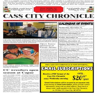 Cass City Chronicle News | PDF