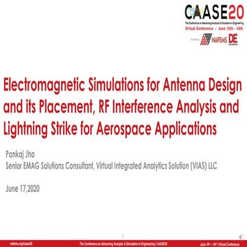 Electromagnetic Simulations For Aerospace Applications Pdf