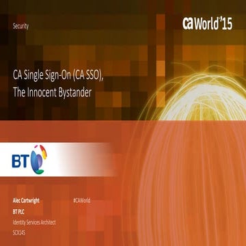 CA Single Sign-On (CA SSO), The Innocent Bystander | PDF | Cloud ...
