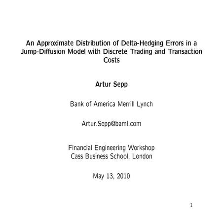 An Approximate Distribution of Delta-Hedging Errors in a Jump-Diffusion Model with Discrete ...