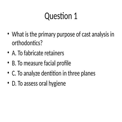 Orthodontic undergrad Cast Analysis Quiz.pptx
