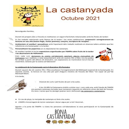 Castanyada 2016 famílies CM i CS | PDF