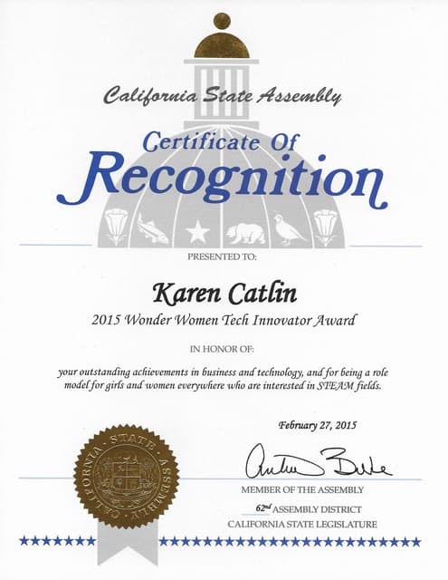 CA State Assembly Certificate Of Recognition | PDF