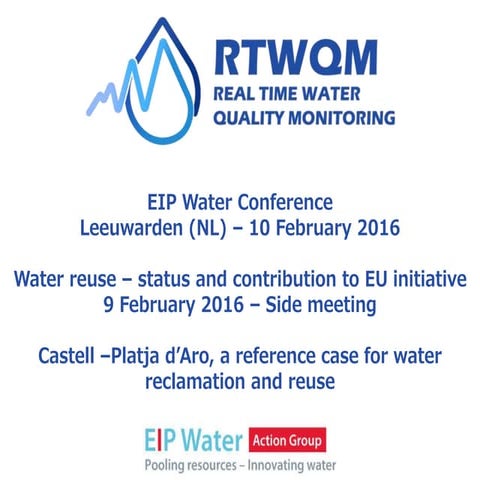 Castell Platja d'Aro a reference case for water reclamation and reuse ...