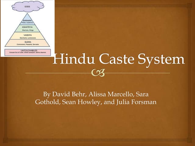 The Caste System Of Ancient India