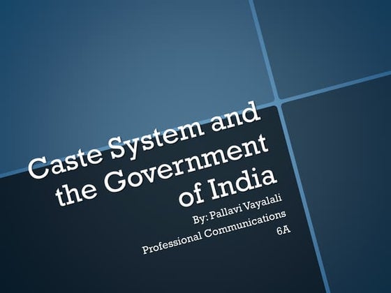 Caste system ppt | PPTX