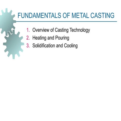 Basics of casting processes and its applications | PPT
