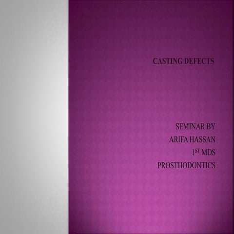 Casting Defects Ppt Pptx