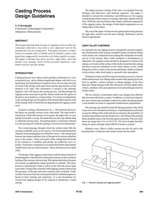 Design and Analysis of Pressure Die Casting for Door Handle | PDF