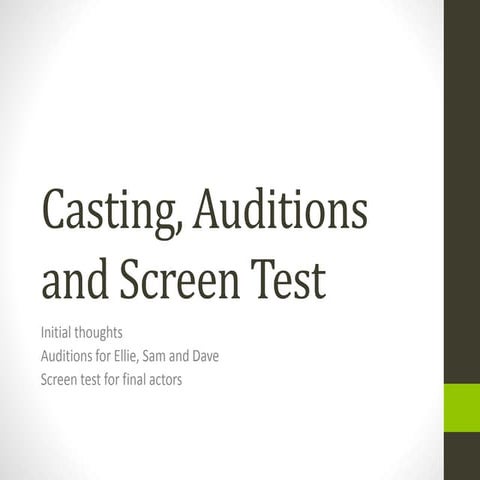 Casting and auditions | PPTX