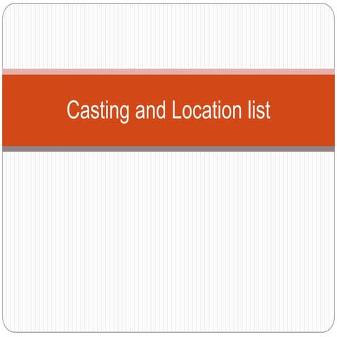 Casting list | PPTX