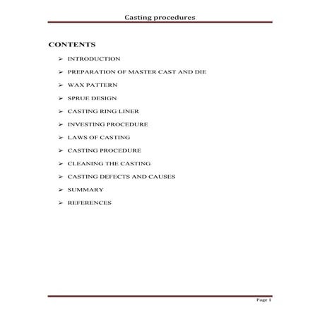 Casting procedures /certified fixed orthodontic courses by Indian ...