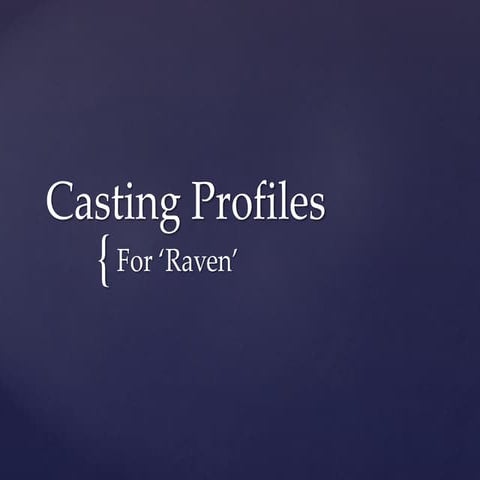 Casting profiles As Media | PPT