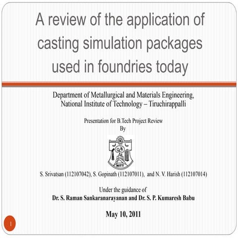 Casting simulations - SOLIDCast v8.1 review | PPT