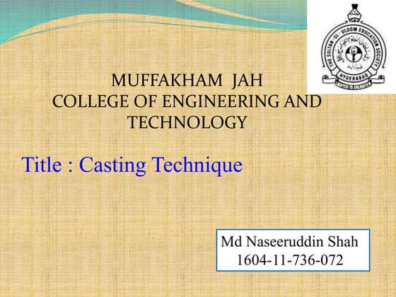 What is castings & it's types | PPT