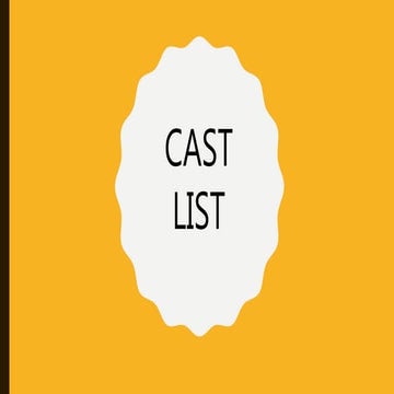 Cast list | PPTX