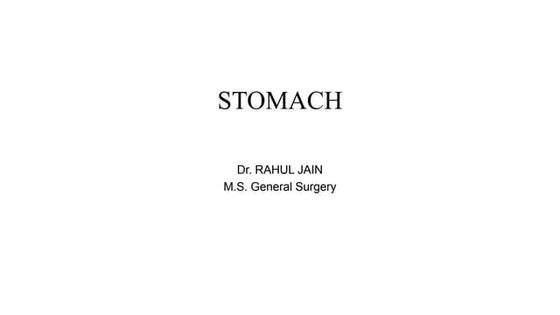 Blood supply and lymphatic drainage of stomach | PPTX