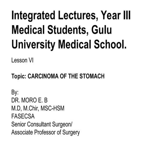 CA STOMACH.ppt a brief insight into the ca stomach | PPT