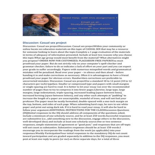 Casual Sex Project Docx