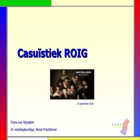 CRRT Casuistiek | PPT