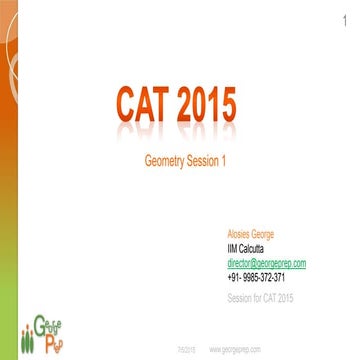 Cat 2015 geometry concept session 1 | PPTX