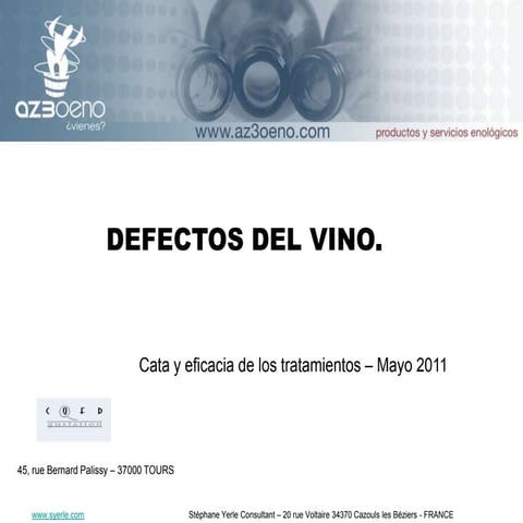 Cata Defectos del Vino AZ3 2011 | PPTX