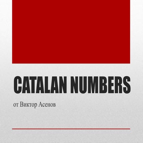 Catalan Numbers | PPTX