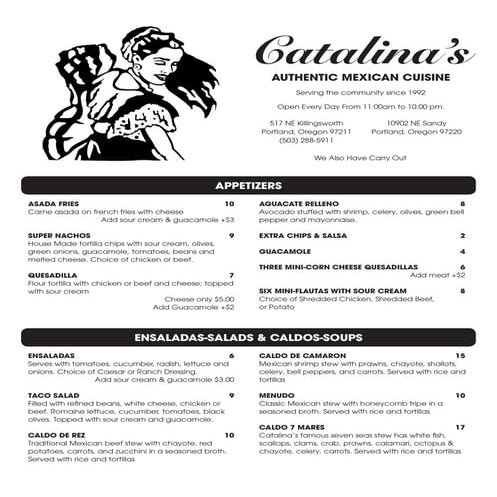 Catalina menu | PDF
