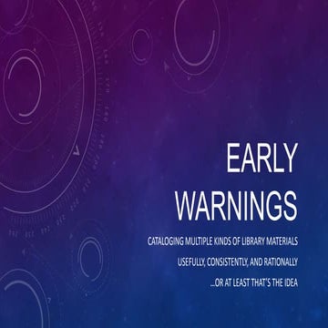 Early Warnings | PPTX