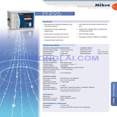 Catalog mikro mikro pfr96 | PDF