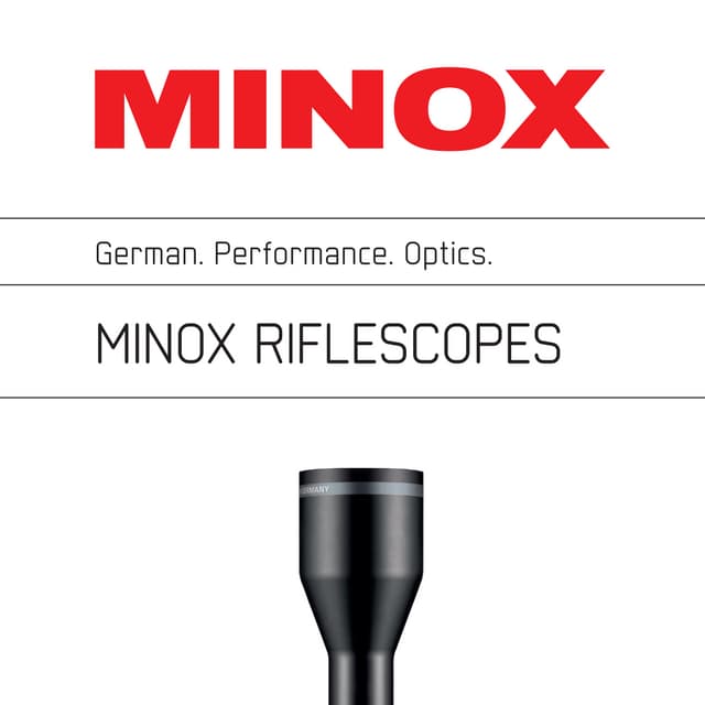 Catalog Minox Riflescopes Optics Trade Pdf
