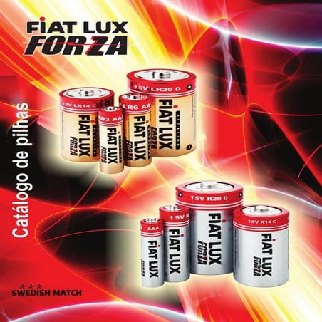 Catálogo de Produtos - Pilhas Fiat Lux Forza (Swedish Match Brasil) | PDF