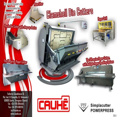 Cauhé Clamshell die cutters and Puzzle die cutters | PDF