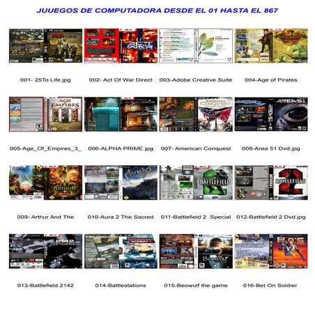 Catalogo de pc completo 01 hasta 866 | PDF