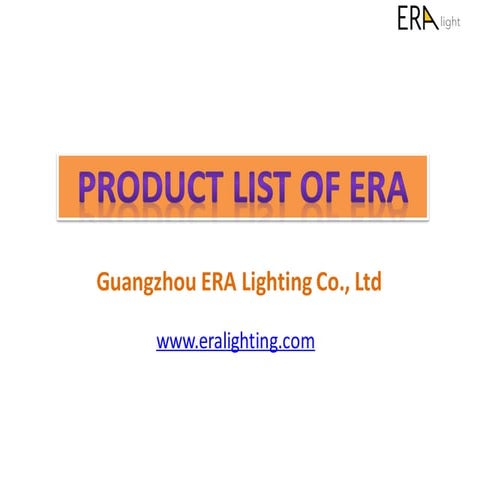 Stage Lighting Catalog of era lighting 2015 | PDF