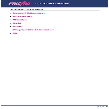 Catalogo frigair officina A/C | PDF