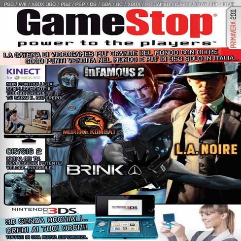 Catalogo GameStop Primavera 2011 | PDF