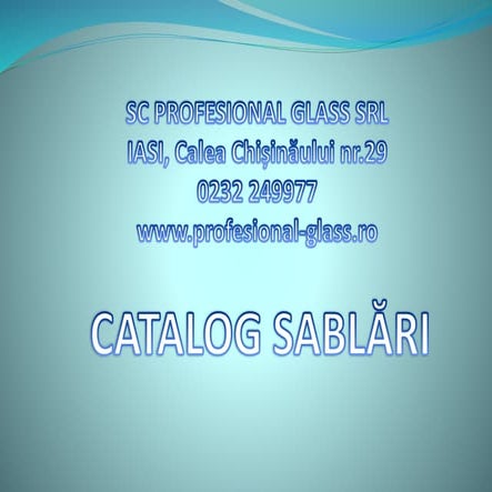Catalog sablate | PPT