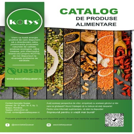 Catalog de produse alimentare Kotys | PDF
