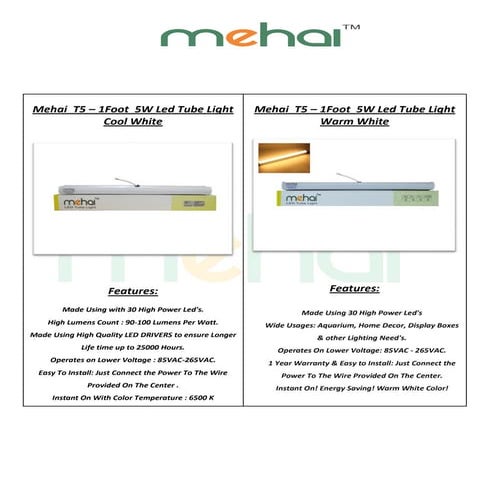 Mehai Technology Ltd presents an array of LED Lights | PDF