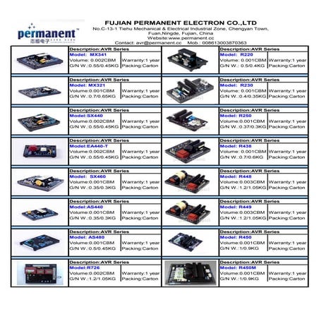 Generator spare parts catalogue | PDF