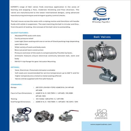 Catalogue for expert ball valves | PDF