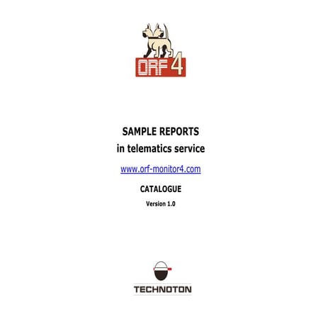 ORF 4 SAMPLE REPORTS in telematics service (ENG) | PDF