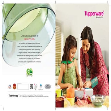 Tupperware Catalogue September 2013 | PPT