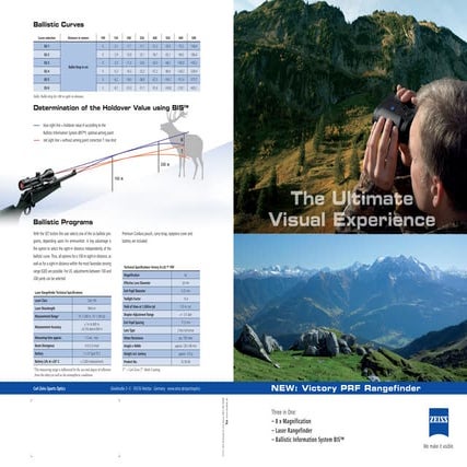 Catalog ZEISS Victory PRF Rangefinder | Optics Trade | 2008 | PDF