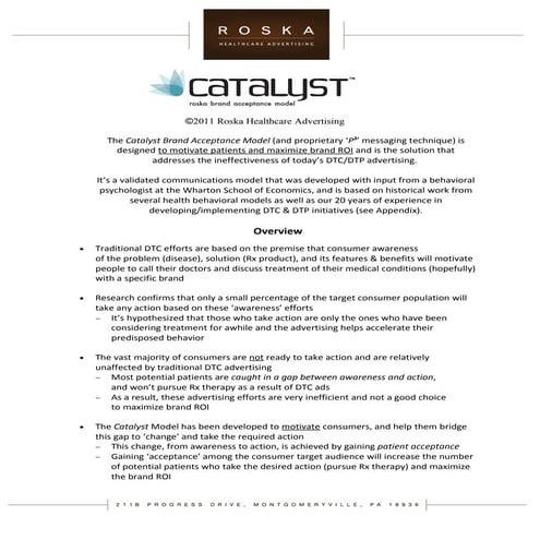 CATALYST Brand Acceptance Model | PDF