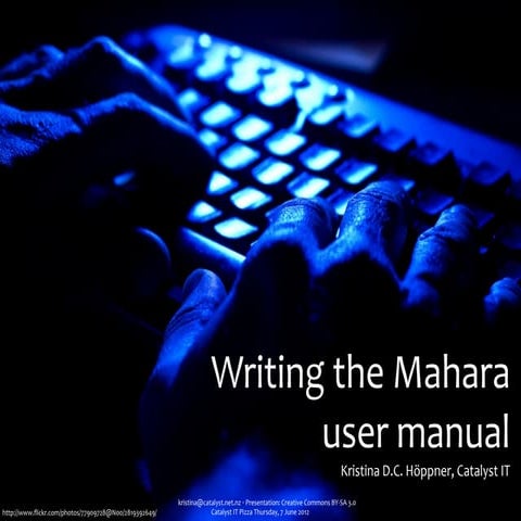 Writing the Mahara user manual | PPT