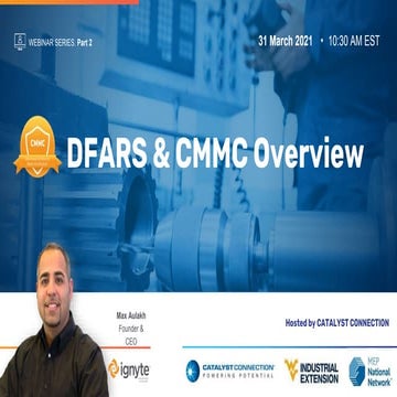 DFARS & CMMC Overview | PPTX