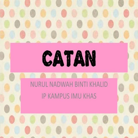 Seni catan | PPTX