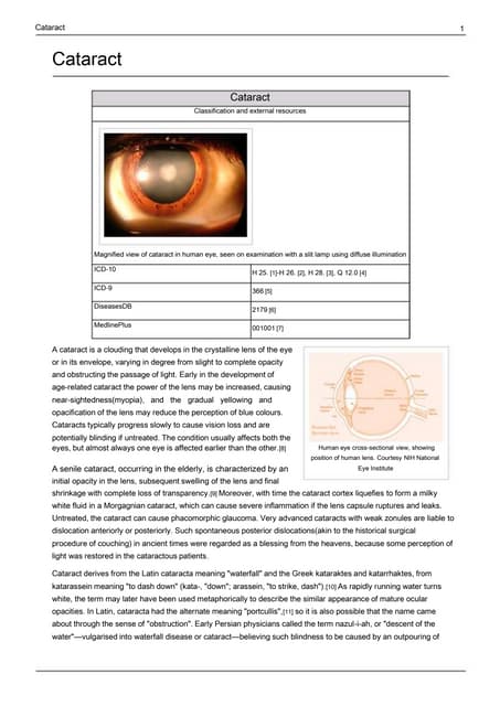 Types of cataract | PPTX